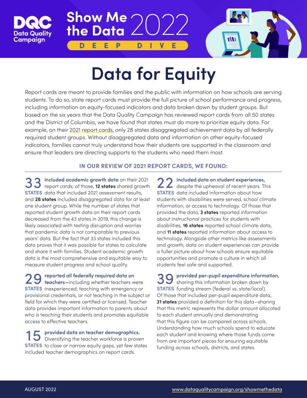 SMTD 2022: Data for Equity | Data Quality Campaign