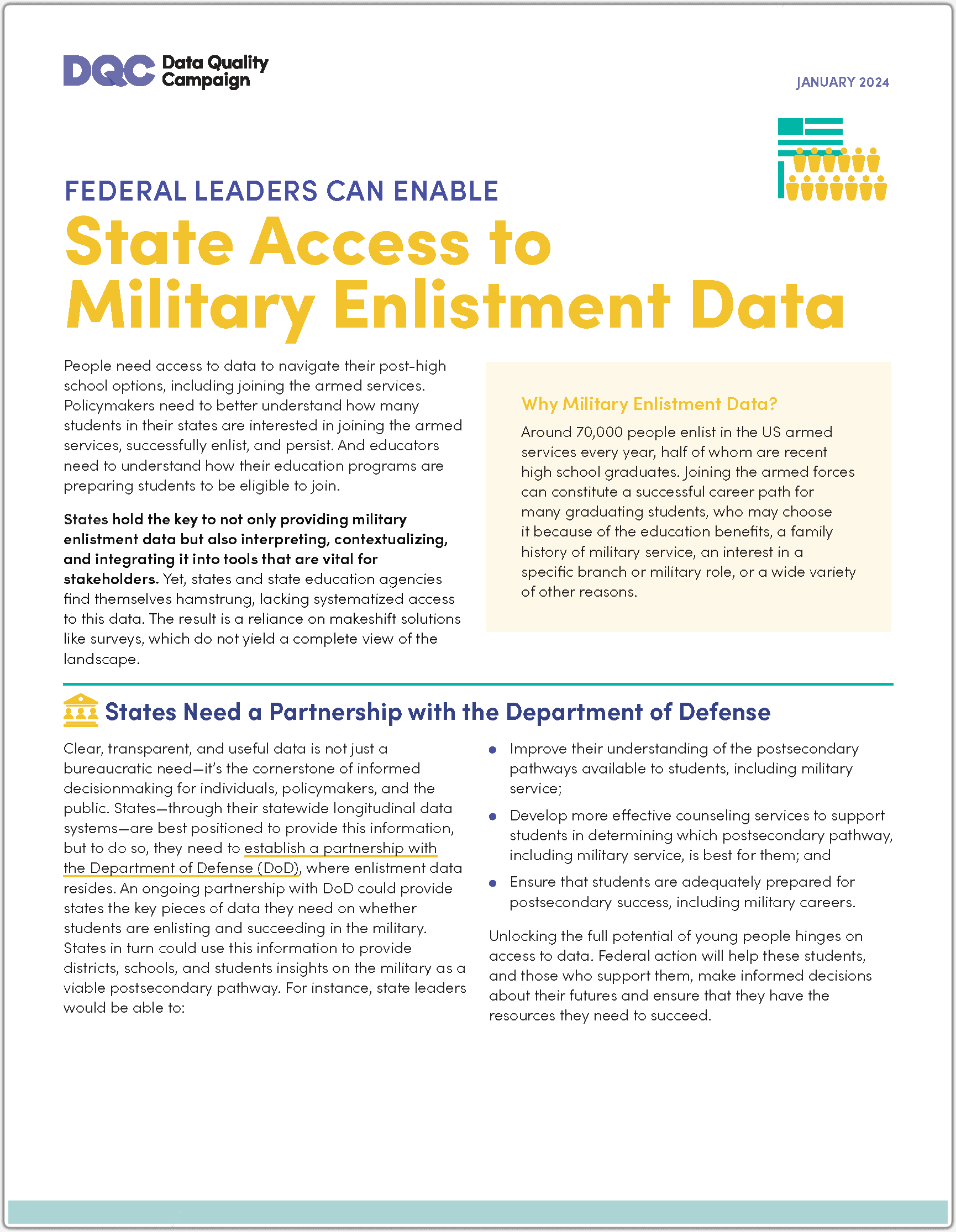 State Access to Military Enlistment Data | DQC